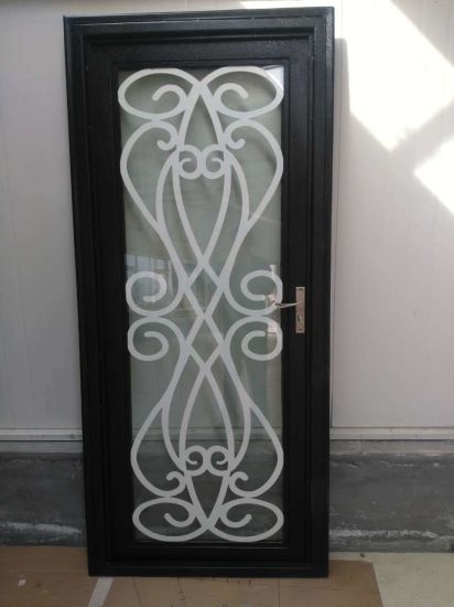 Luxury Powder Coated Galvanized Steel Entrance Door